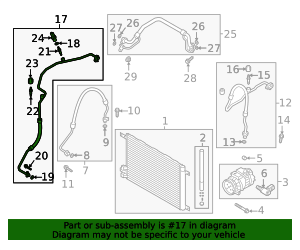 5Q0-816-741-C - A/C Refrigerant Liquid Hose 2015-2023 Volkswagen ...