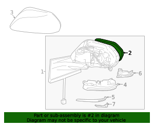 87961-47410 - 2016-2022 Toyota - Mirror Glass | Nucar Toyota Parts
