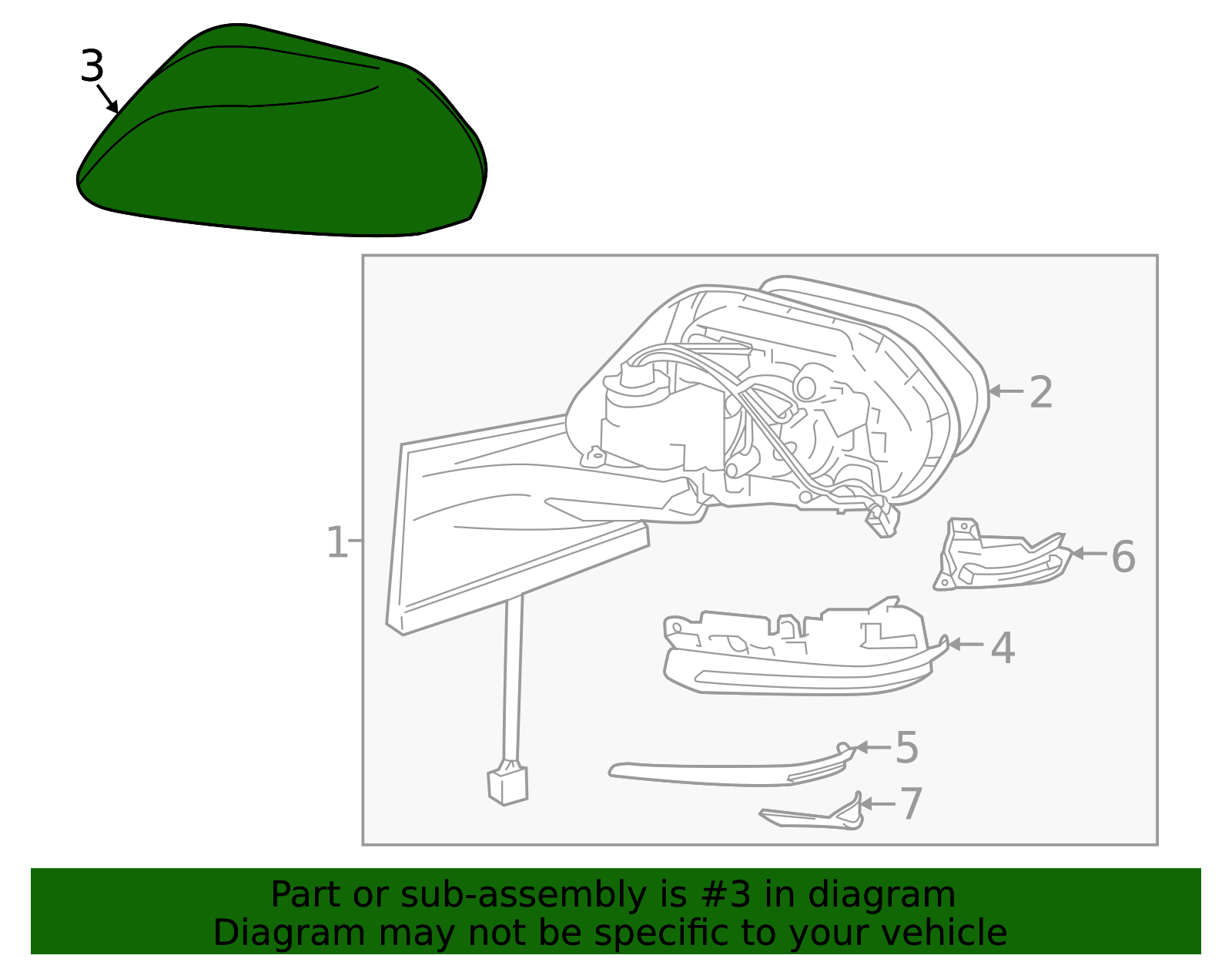 2017-2018 Toyota Mirror Cover - DRIVERS SIDE 87945-47060-H1 | Toyota ...