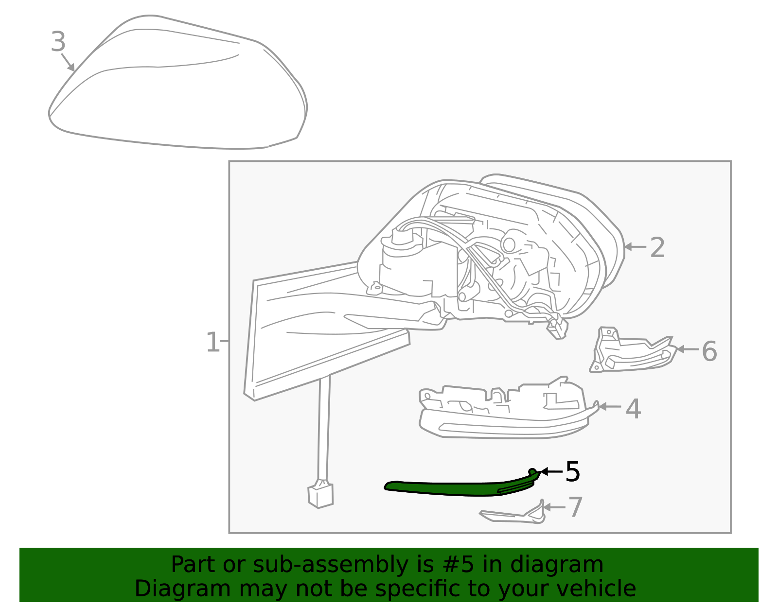 2016 Toyota Prius Door Mirror Trim Ring (Left) 8794B-47400 | Toyota ...