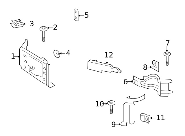 2018-2020 Ford Side Bracket Retainer Nut HC3Z-17C756-A | Varsity Ford
