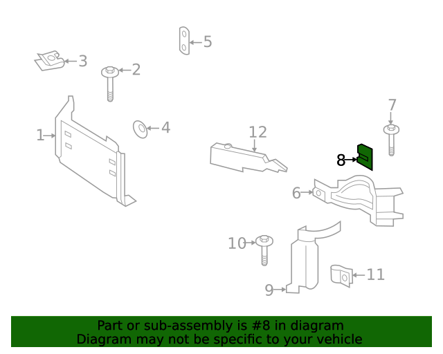 2017-2020 Ford Mount Bracket Nut Plate -W714663-S900 | TascaParts.com
