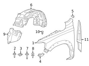 68275908AA - Wheelhouse Shield Right - 2019 2020 Ram 1500 | Mopar Parts ...