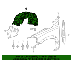 2019-2023 Ram 1500 Fender Liner - Passenger Side (RH) 68275896AE ...