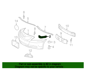 52535-06030 - Side Support - 2007-2011 Toyota Camry | DiscMonster