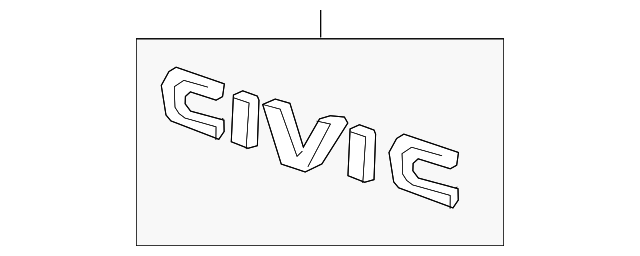 75722-TBA-A00 - Emblem Set Rear (Civic) - 2016-2020 Honda Civic | Honda ...