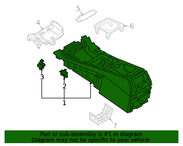51169495666 - 2020-2021 BMW X6 Console (51-16-9-495-666) | BMW of South ...