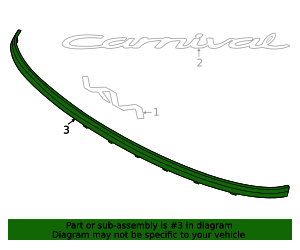 2022 Kia Carnival Trim Molding 87310-R0100 | TascaParts.com
