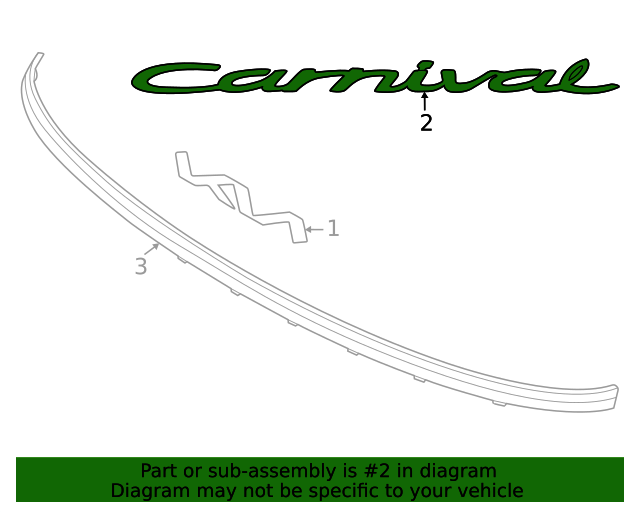 2022 Kia Carnival Nameplate 86310-R0000 | TascaParts.com