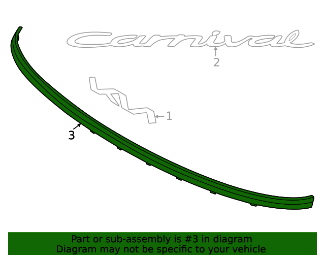 87310-R0200 - Trim Molding 2023-2024 Kia Carnival | Kia.Parts Store