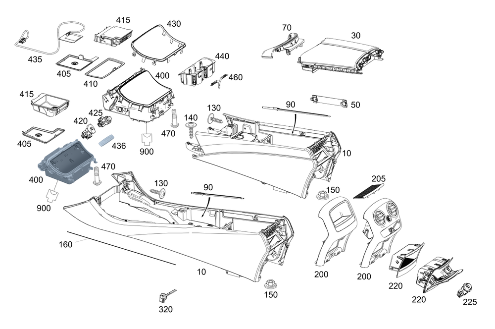 205-683-08-00 - Storage Compartment Tray - 2019-2020 Mercedes-Benz ...