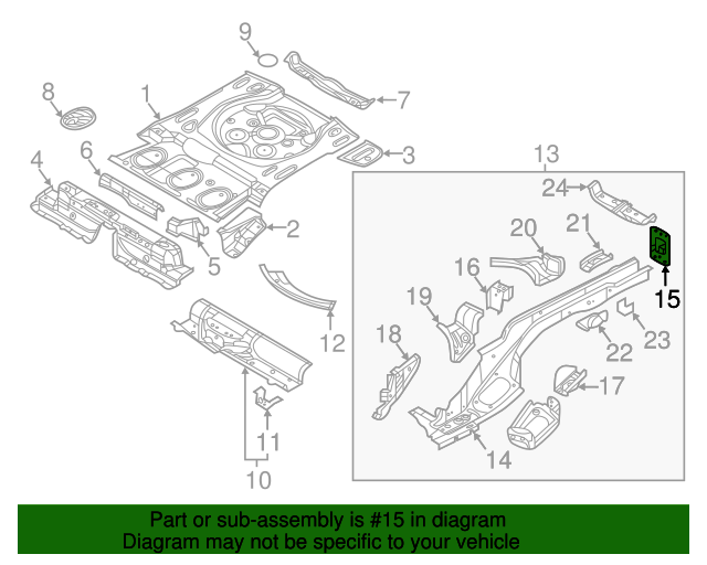 2018-2022 Volkswagen Tiguan Rail End 5QF-804-473-C | VW Direct Parts