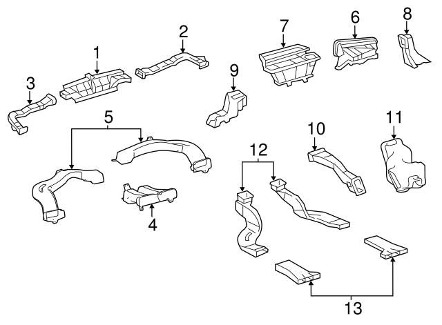 58864-06040 - Center Duct Extension - 2012-2018 Toyota | Lithia Toyota ...