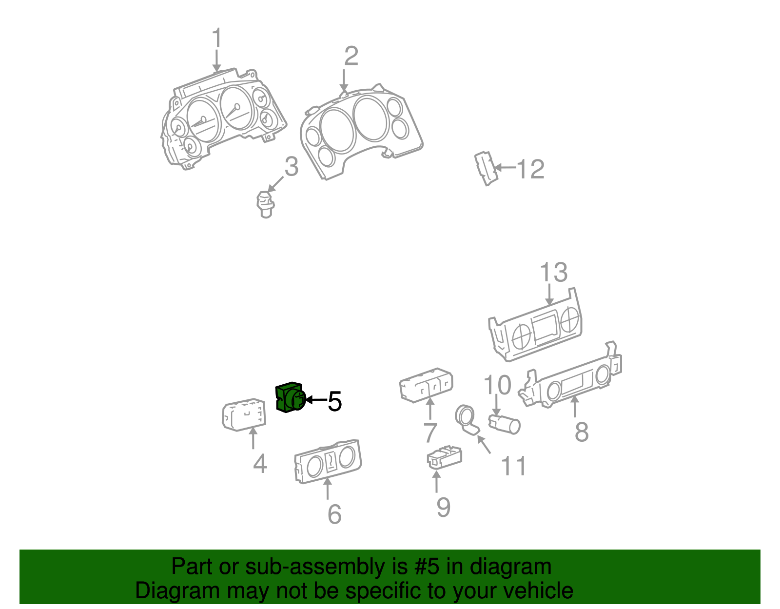 20860450 - Transfer Case Selector Switch 2012-2013 GM | Big 3 Auto Parts
