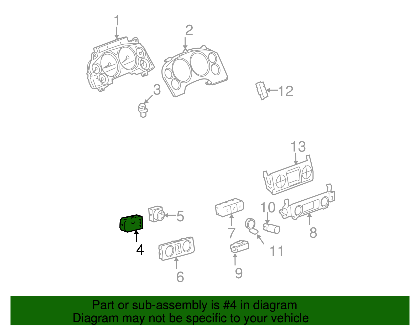 2007-2014 GM Headlamp Switch 25858705 GM | GMPartsDirect.com