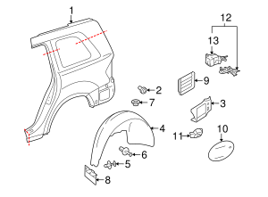 164-884-48-22-64 - Wheelhouse Liner 2007-2012 Mercedes-Benz | Mercedes ...