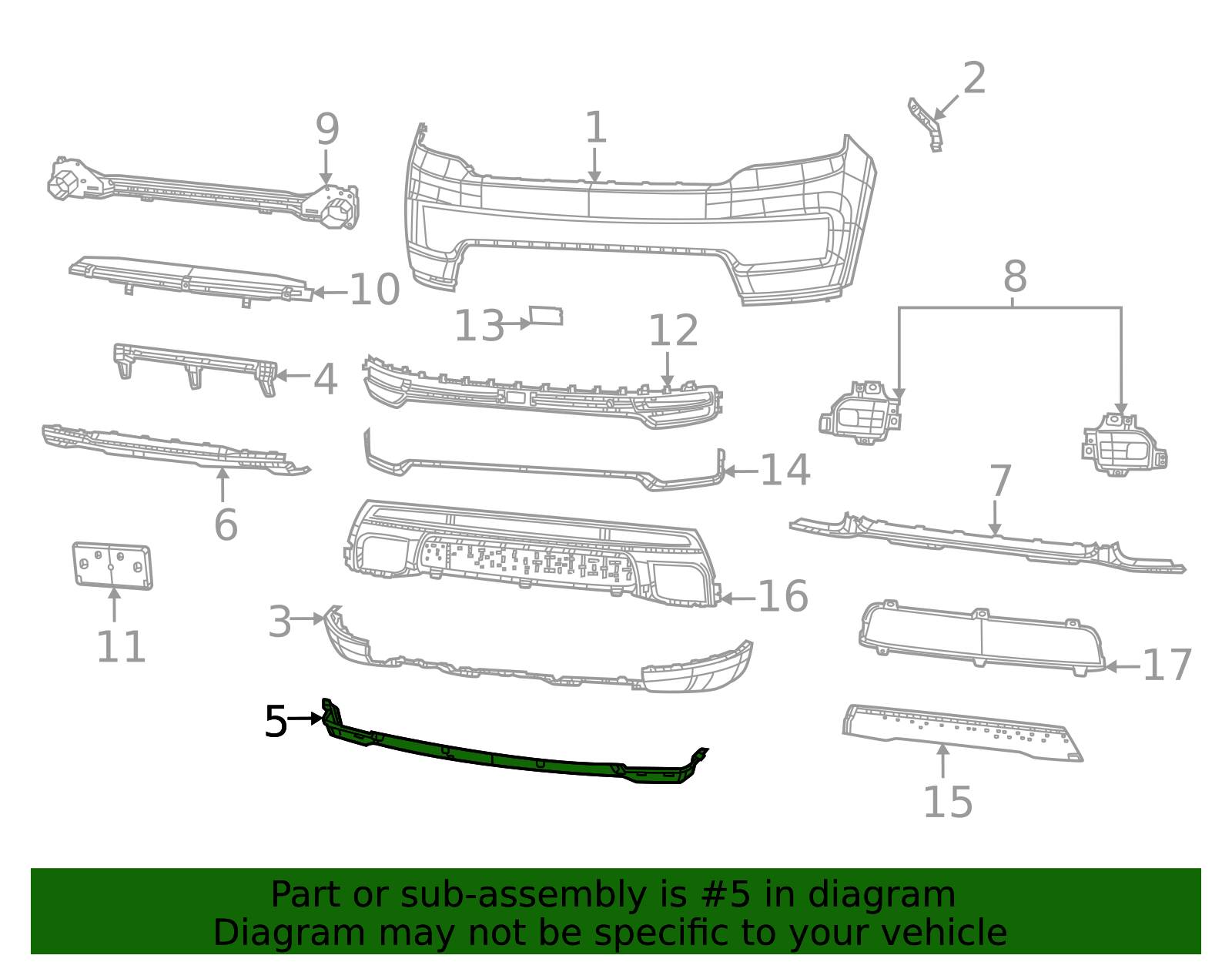 2022-2024 Jeep Fascia 6UF93GXHAA | Mopar Parts Canada