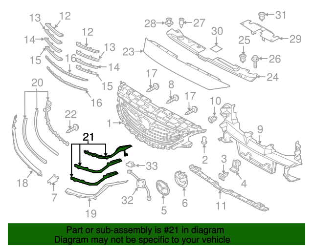 G46L-51-070B - Lower Molding 2016-2017 Mazda 6 | AutoNationParts.com