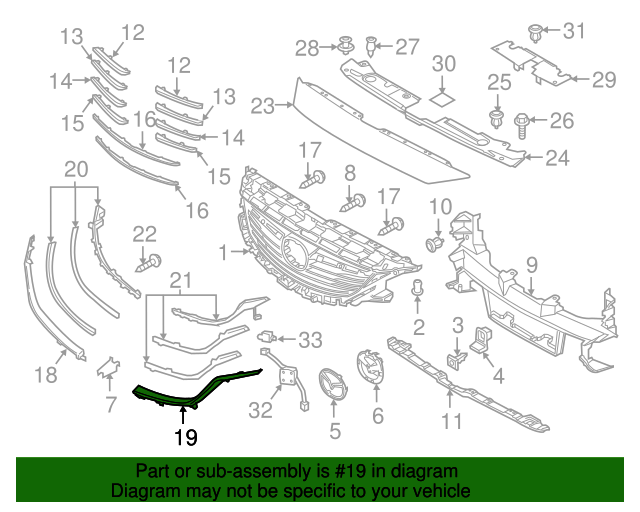 2016-2017 Mazda 6 Lower Molding - Driver's Side (LH) G46L-50-7K1 ...