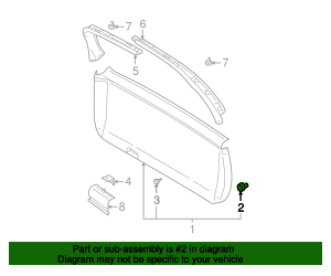MB317677 - Gate Trim Panel Clip 1997-2006 Mitsubishi | Mitsubishi ...