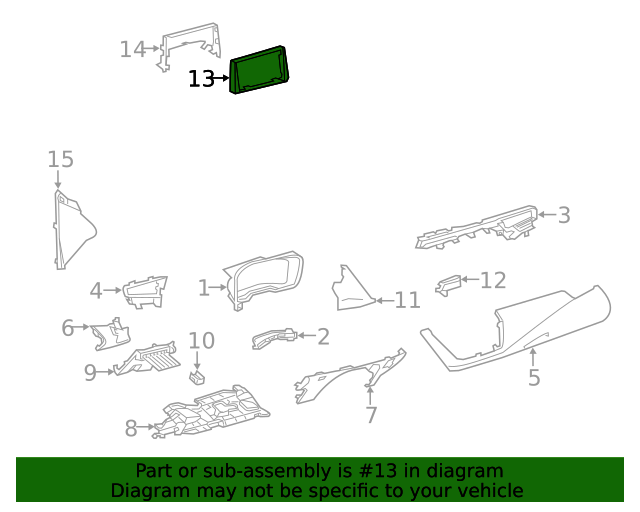 2019-2023 Toyota Radio Bezel 55405-02F50-B0 | Toyota Parts