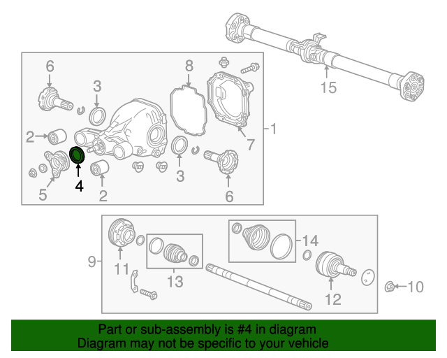 1997-2020 GM Front Differential Drive Pinion Gear Seal **Requires to ...