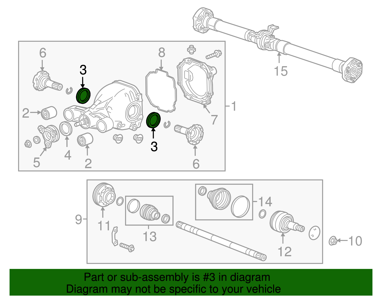 2013-2019 Cadillac Rear Axle Shaft Seal 22993016 | GMPartsDirect.com