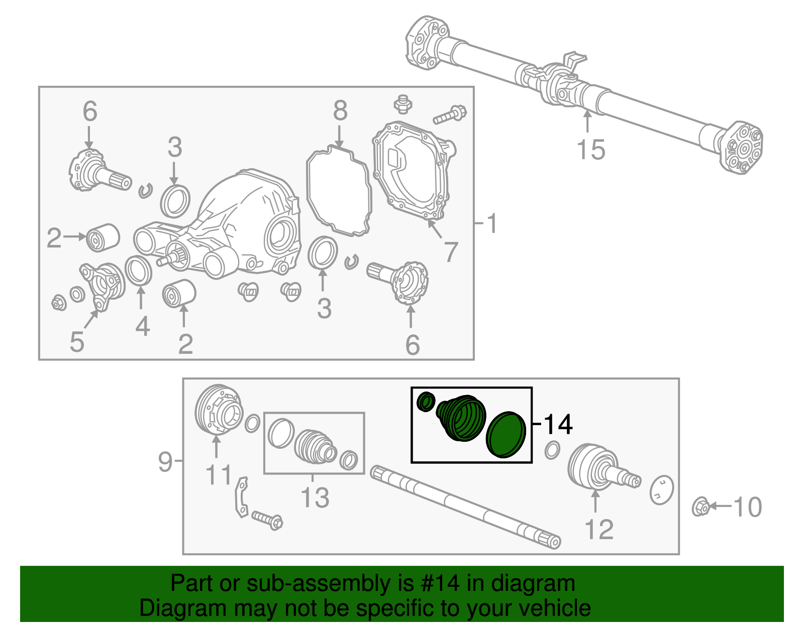 19260858 - Rear Wheel Half-Shaft Outer Constant Velocity (CV) Boot Kit ...