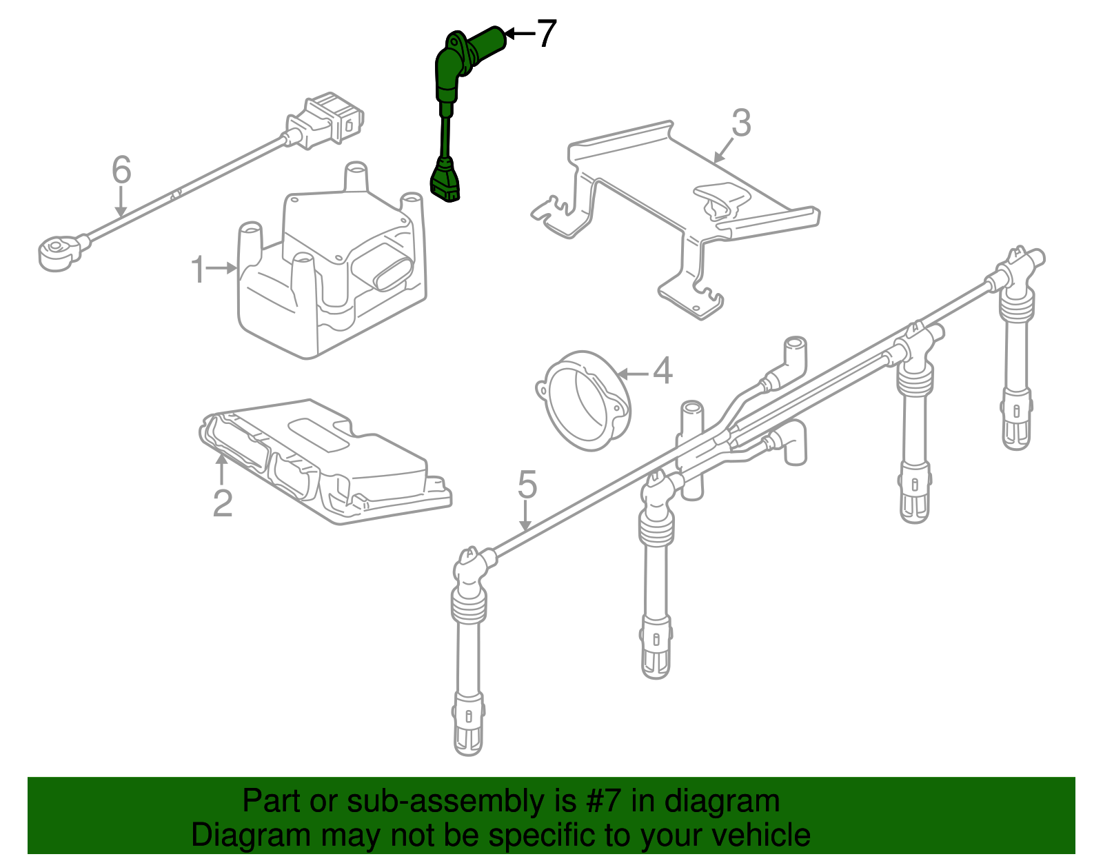 2004-2006 Volkswagen Crankshaft Position Sensor 038-957-147-F | OEM VW ...