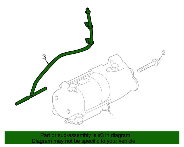 2018-2019 Land Rover Range Rover Velar Starter Drain Tube LR090952 ...