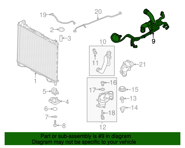 2019-2022 Land Rover Upper Hose LR113132 | OEM Parts Online