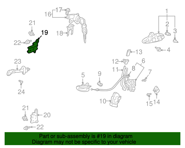 2000-2006 Toyota Upper Hinge 68710-52010 | Toyota Parts Center