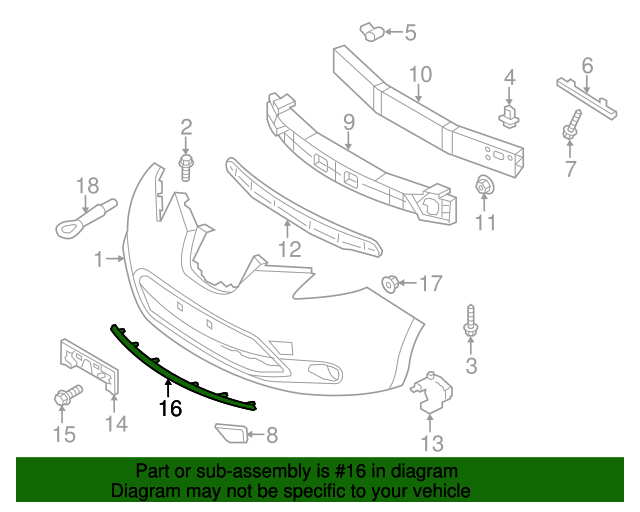 2013-2017 Nissan LEAF Molding 62084-3NF0A | OEM Parts Online