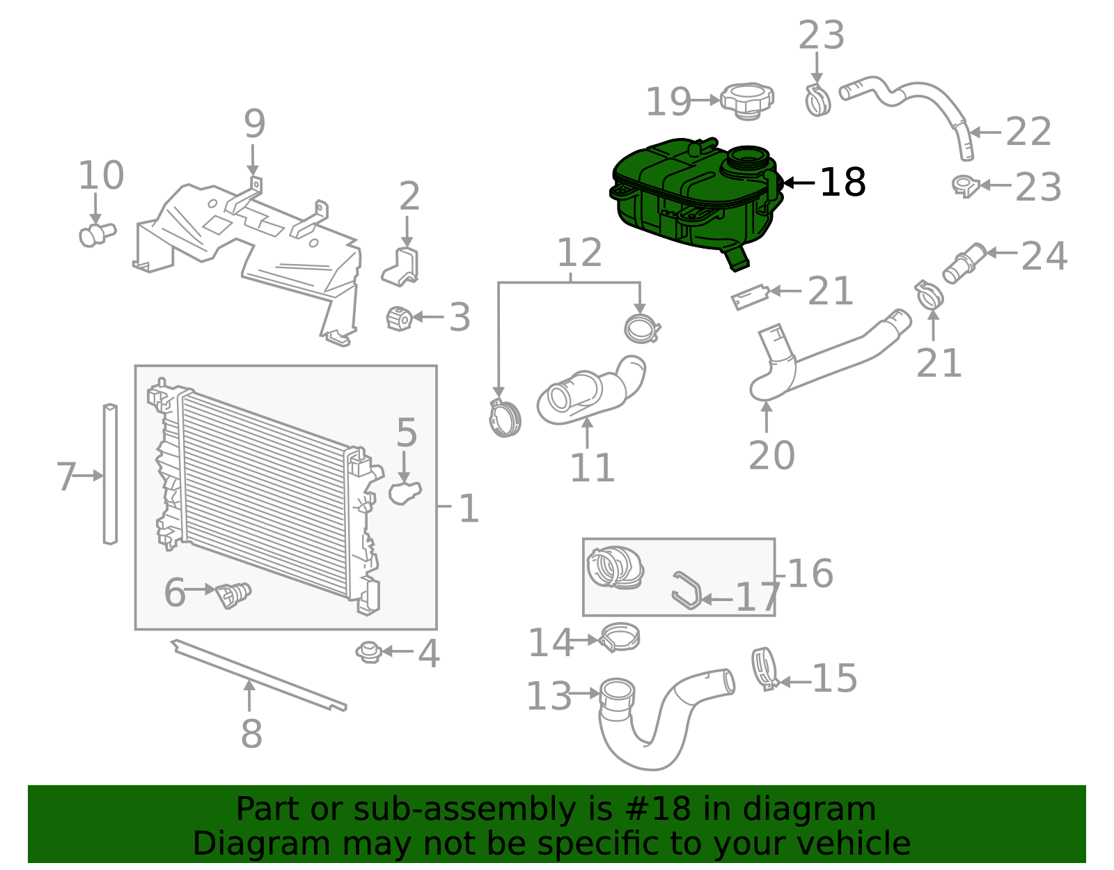 2016-2022 GM Radiator Surge Tank 42422779 | OEM Parts Online