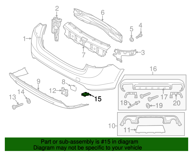1998-2020 Volvo Rocker Molding U-Nut 191391 | TascaParts.com