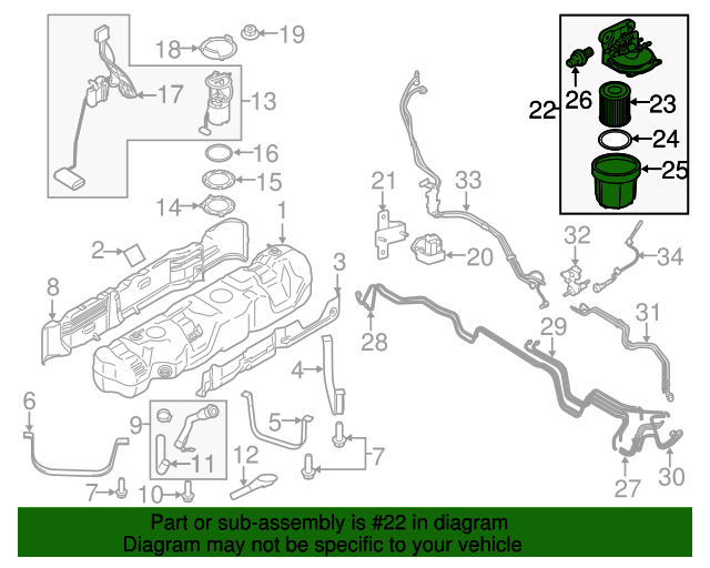 2015-2019 Ford Fuel Filter CK4Z-9155-J | OEM Parts Online