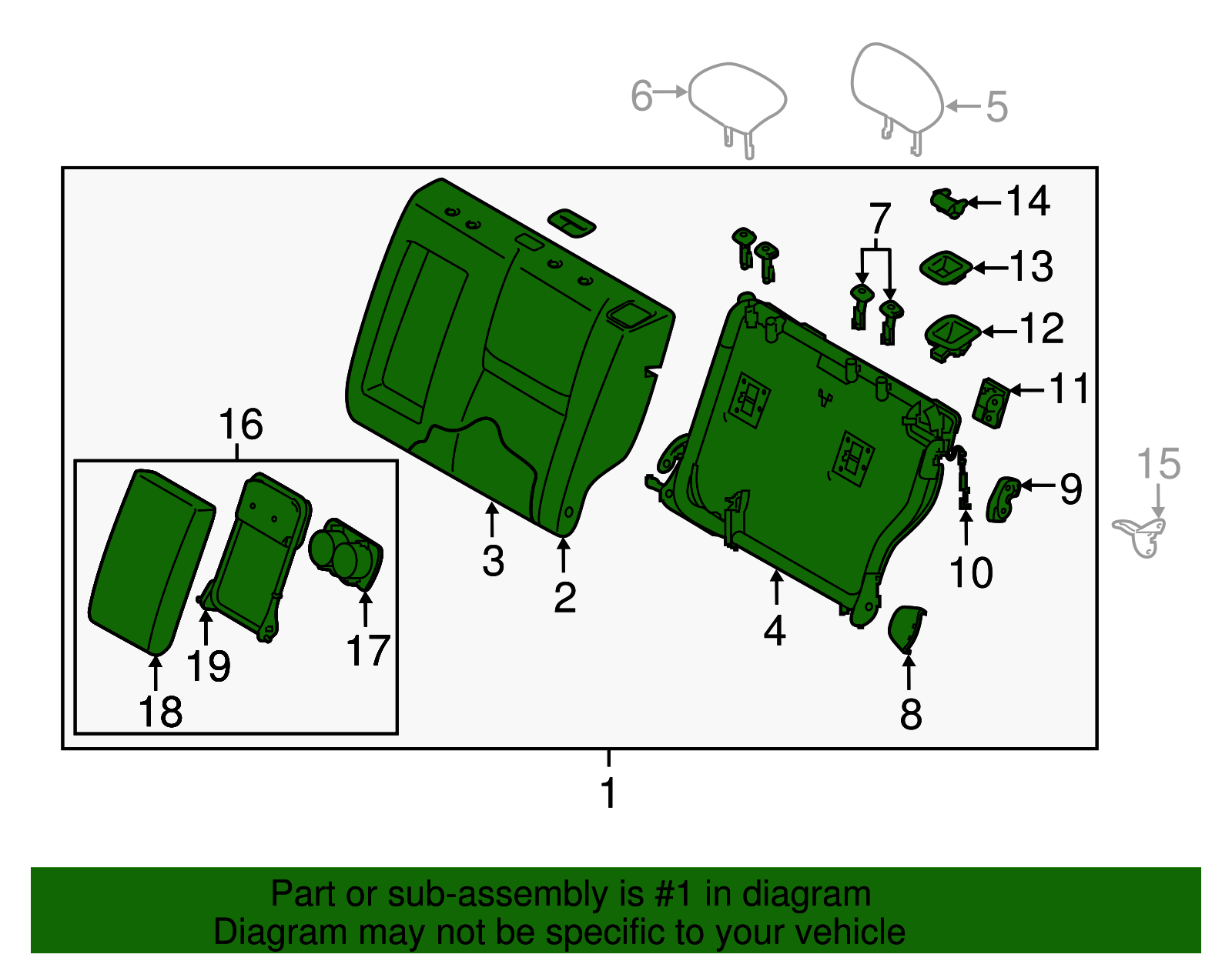 2020-2021 Nissan Seat Back Assembly 88650-6MJ0A | Scott Evans Nissan Parts