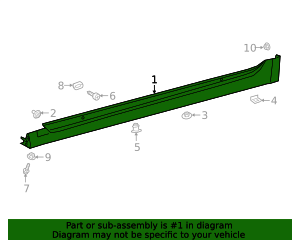 2020-2022 Toyota Corolla Rocker Molding 75851-02915 | Toyota Parts Center