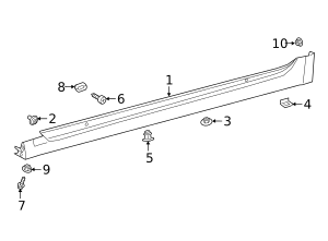2020-2022 Toyota Corolla Rocker Molding 75852-02915 | Toyota Parts Center