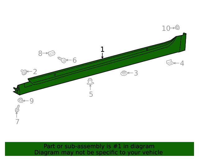 2020-2022 Toyota Corolla Rocker Molding 75852-02915 | Toyota Parts Center