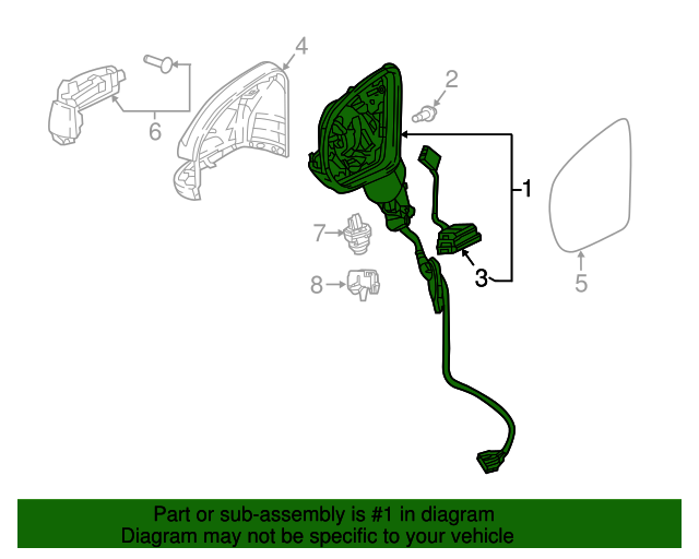 2018-2021 Mercedes-Benz Mirror Assembly - Right 238-810-78-00 | MB OEM ...