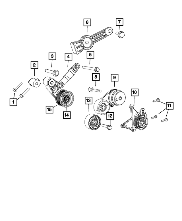 2020-2021 MOPAR Tensioner Pulley 68518700AA | My Mopar Parts