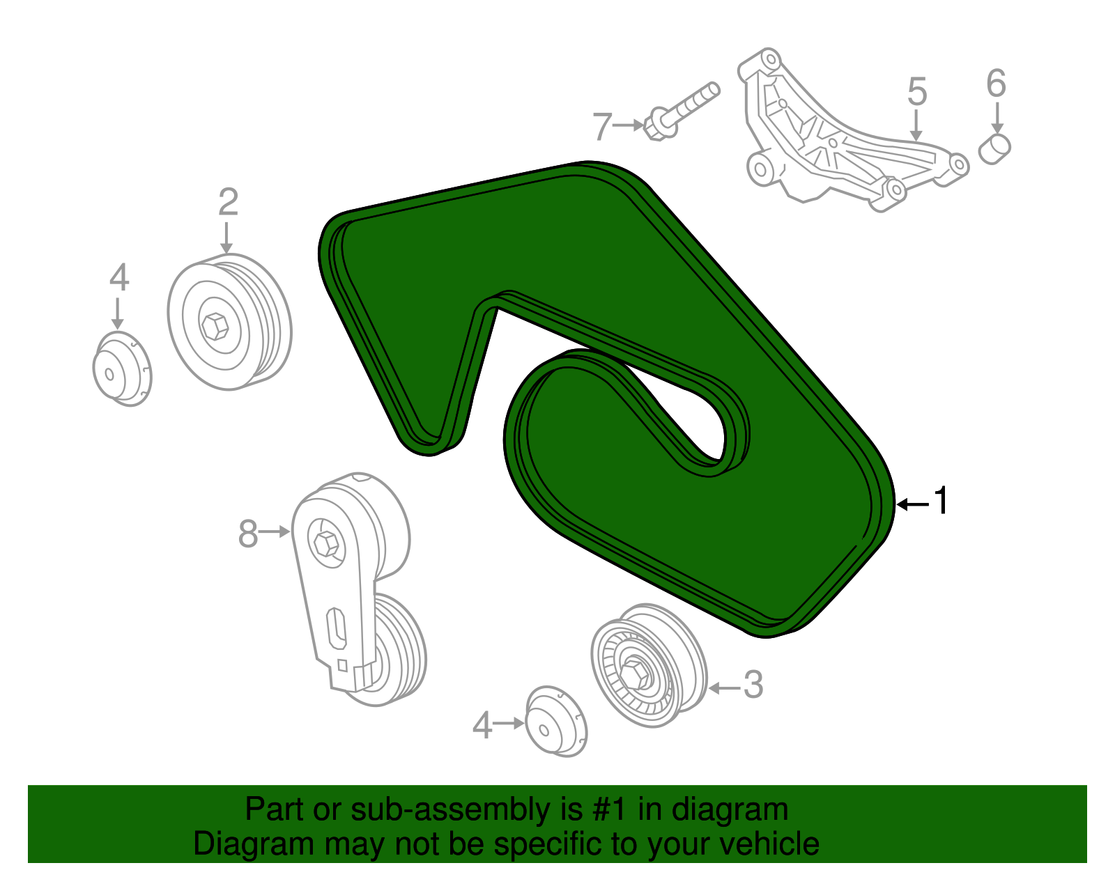 2013-2024 Land Rover Serpentine Belt LR184639 | OEM Parts Online