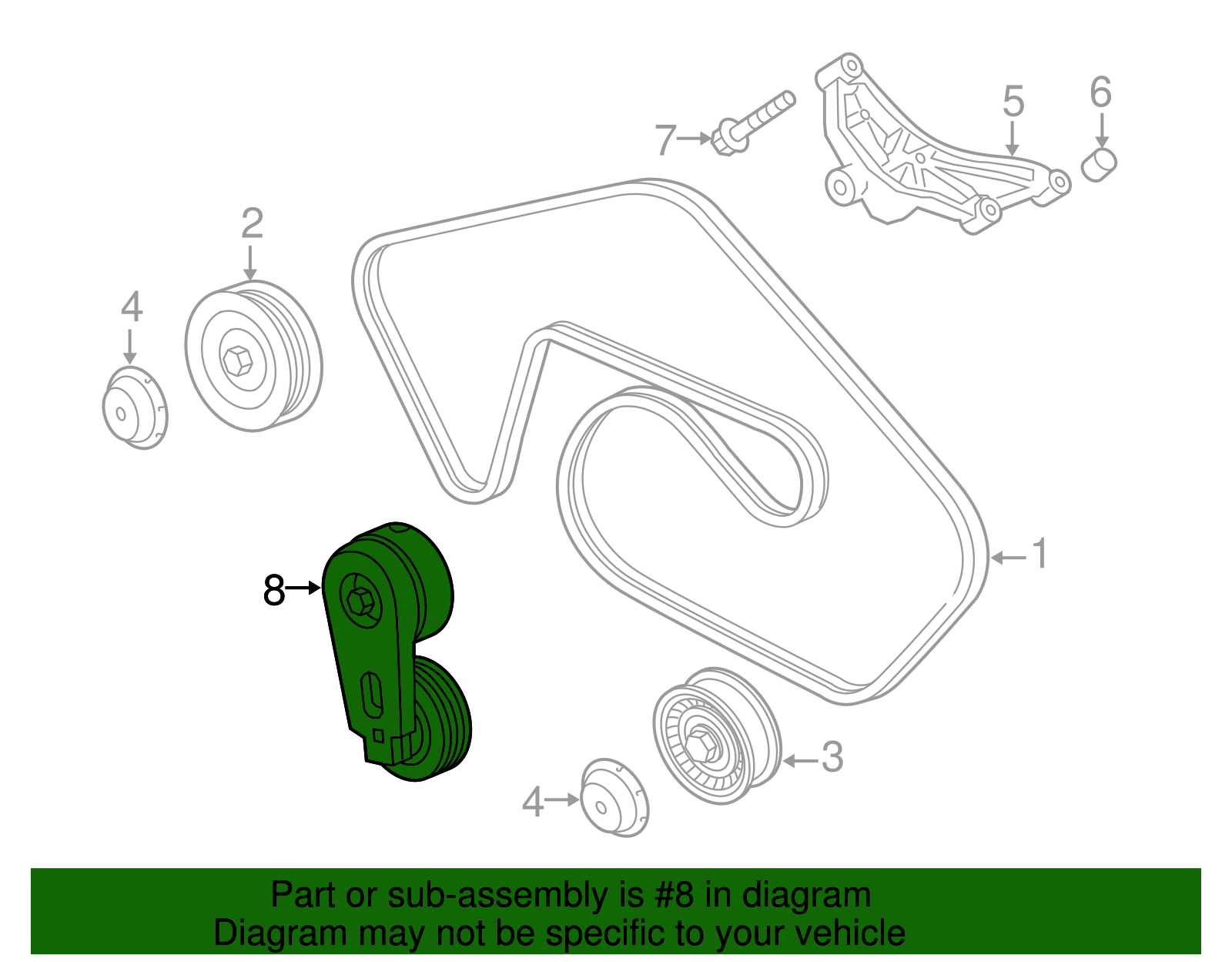 LR071035 - Tensioner - 2013-2020 Land-Rover | Land Rover Lake Bluff