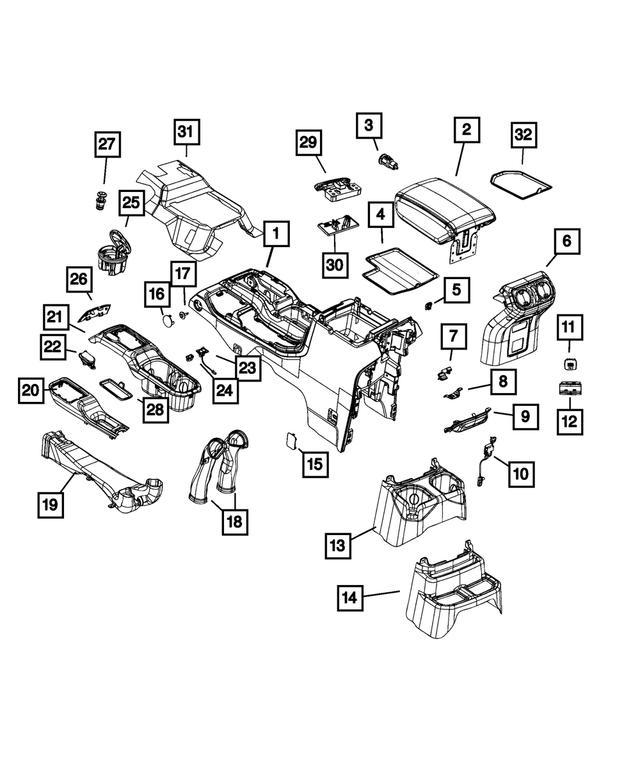 2018-2019 Jeep Wrangler Gear Shift Indicator Bezel 6AB05TX7AH | Mopar ...