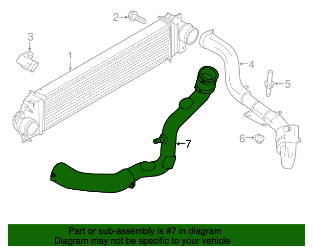 2013-2014 Ford Fusion Air Hose DS7Z-6K683-G | QuirkParts