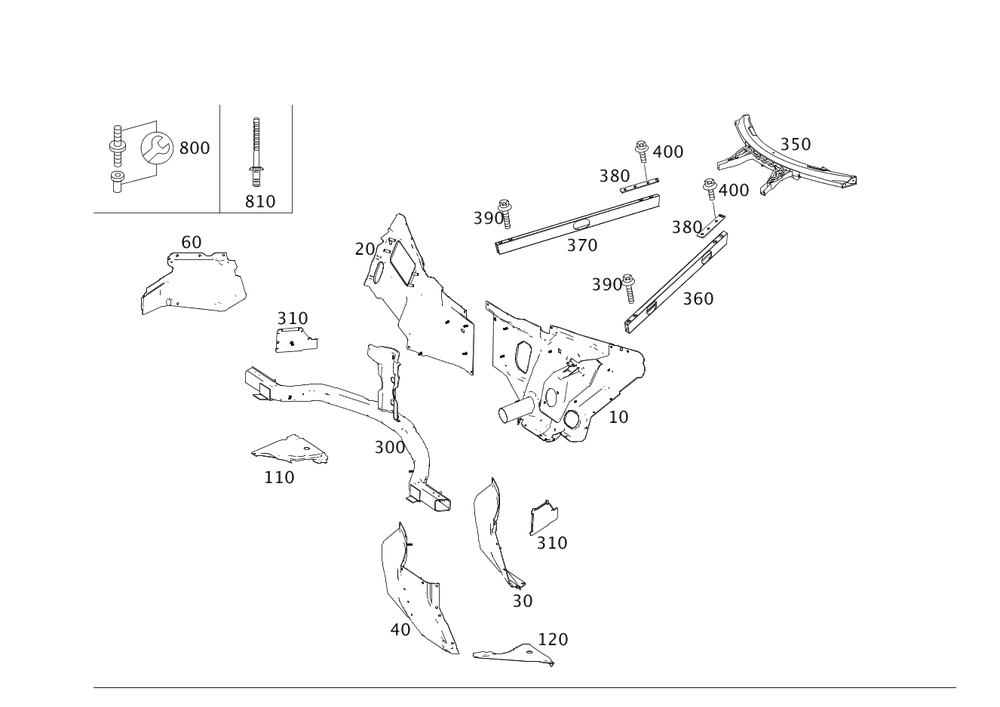 197-988-24-61 - Striker Plate 2011-2015 Mercedes-Benz SLS AMG ...