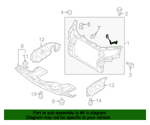 64158-2P000 - Radiator Support Bracket 2011-2013 Kia Sorento | Kia ...