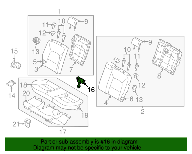 89720-1W000 - Hinge 2012-2017 Kia Rio | Kia.Parts Store