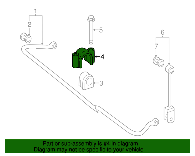 906-326-15-40 - Stabilizer Bar Bracket 2010-2018 Mercedes-Benz Sprinter ...